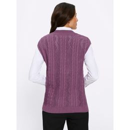 Inspirationen Damen Pullunder "Pullunder", lila, Gr. 54, unifarben, 50% Baumwolle, 50% Polyacryl, Pullover
