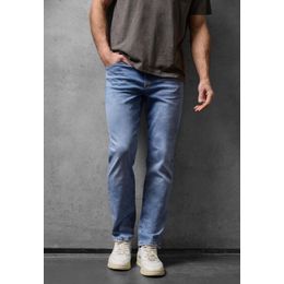 Street One MEN Herren Regular-fit-Jeanslight blau wash, Gr. 38, unifarben, Jeans, 89% Baumwolle, 8% Polyester, 3% Elasthan, Jeans, Middle Waist