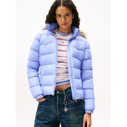Tommy Jeans Damen Steppjacke "TJW BASIC HOODED DOWN JACKET EXT", blau, Gr. XXL, unifarben, Web, Obermaterial: 100% Polyester. Futter: 100% Polyester.