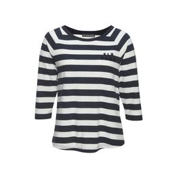 ELBSAND 3/4-Arm-Shirt in creme-marine gestreift | Gr.: XXL