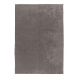 Teppich Kayoom, B:120cm H:14mm L:160cm, grau, Polyester, Wohnzimmer, Teppiche, "Earthquake 225", auch als L&auml;ufer, dichter uni Kurzflor, Wohnzimmer