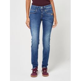 Gang Damen Skinny-fit-Jeans "94MEDINA", blau, Gr. 31, Denim/Jeans, Obermaterial: 98% Baumwolle, 2% Elasthan, Jeans, mit stylischer halb offener