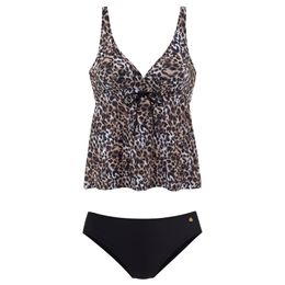 Lascana Damen B&uuml;gel-Tankini, braun, Gr. 40, Polyamid, Bikini-Sets