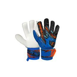 Reusch Damen Torwarthandschuhe "Attrakt Solid", blau, Gr. 8, mehrfarbig, 29% Polyester, 5% Lederimitat, 1% Baumwolle, Handschuhe, mit maximalem Grip