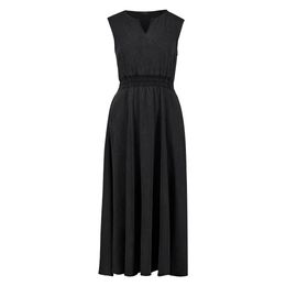 Zero Damen Midikleid "Damen mit elastischem Bund", schwarz, Gr. 44, Obermaterial: 67% Lyocell, 23% Polyester, 10% Viskose. Futter: 100% Baumwolle,