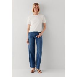 Mavi Damen T-Shirt "Mavi PRINTED TSHIRT"antique wei&szlig;, Gr. L, unifarben, 100% Baumwolle, Shirts, T-Shirt mit Mavi Logo
