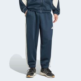 Herren Sporthose "STADIUM", wei&szlig;, Gr. M, adidas Sportswear, Obermaterial: 67% Polyester, 33% Baumwolle, Hosen