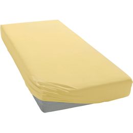 Spannbettlaken bellana, L:200cm, beige, Mako-Jersey, Obermaterial: 100% Baumwolle, Bettlaken, "bellana exclusiv Topper aus 100% Mako-Baumwolle, 150