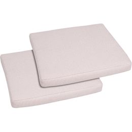Hockerauflage GO-DE, B:50cm H:7cm T:50cm, beige, Polypropylen, Polsterauflagen, Uni Boucl&eacute; natur - Ma&szlig;e BxLxH ca.: 50 cm x 50 cm x 7 cm
