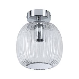 Paulmann Deckenleuchte "Ruya IP44 E14 230V max. 20W Glas", 1, &Oslash; 15cm H: 18,3cm, 1 Stk., silber, Wohnzimmer, Leuchten