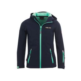 Trollkids Softshelljacke Oslofjord in navy/aqua | Gr.: 152