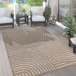 Teppich Paco Home, B:80cm H:14mm L:150cm, beige, Polypropylen (PP), Wohnzimmer, Teppiche, "Livorno 674", Uni Farben, moderner Hoch-Tief-Effekt,