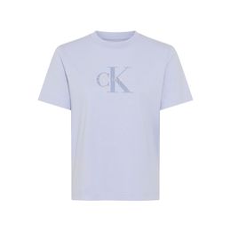 Damen T-Shirt "HERO SS CLASSIC MONOLOGO CNECK T"cosmic sky, Gr. XXL, Calvin Klein Jeans, Jersey, Obermaterial: 100% Baumwolle, Shirts, Logoschriftzug