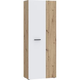 Mehrzweckschrank FORTE, B:68,7cm H:181,1cm T:36,5cm, braun, Holzwerkstoff, K&uuml;che, Schr&auml;nke, "NET306", Mehrzweckschrank, inklusive Einlegb&ouml;den,