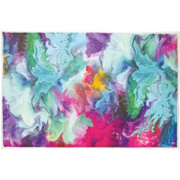 Badematte Kleine Wolke, H:5mm, bunt, Polyester, Badematten, "Fusion, Badvorleger, Badezimmer Teppich", Badteppich, bedruckt, modernes Design,