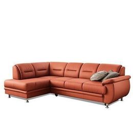 Sit & More Ecksofa SIT & MORE, B:250cm H:85cm T:164cm, orange, Luxus-Kunstleder;Kunstleder Softlux;NaturLEDER (echtes Rindleder)/Korpus passendes Kunstleder