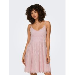 Only Damen Tr&auml;gerkleid "ONLHELENA &ndash; Tr&auml;gerkleid aus Baumwolle f&uuml;r den Sommer", rosa, Gr. 38, unifarben, Web, Obermaterial: 100% Baumwolle, Kleider,