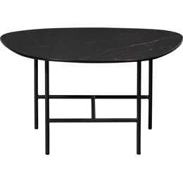 Couchtisch Woood, B:70cm H:38cm T:70cm, schwarz, Wohnzimmer, Tische, "Vajen Porzellan-Marmorlook mit Metallgestell", H 38 x B 70 x T 70 cm, Tragkraft