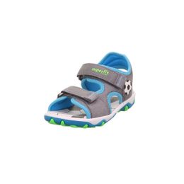 Superfit Jungen Sandale "MIKE 3.0 WMS: mittel", Gr. 32, grau, Textil, Veloursleder, Schuhe, Trekkingschuh mit Klettverschluss, Gr&ouml;&szlig;enschablone zum