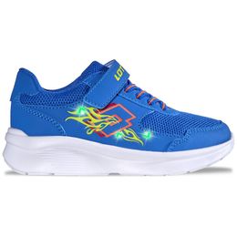 Lotto M&auml;dchen Sneaker, Gr. 30, blau, Kunstfaser, Synthetik, mehrfarbig, Schuhe, - mit blinkenden LEDs im Obermaterial