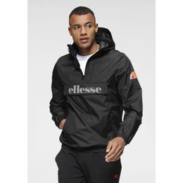 Ellesse Herren Windbreaker "ACERA OH JACKET", schwarz, Gr. XL, Obermaterial: 100% Polyamid, Jacken, mit Kapuze, h&uuml;ftlang, schmale Basic-Passform