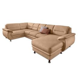 Sit & More Wohnlandschaft SIT & MORE, B:312cm H:85cm T:179cm, braun, NaturLEDER (echtes Rindleder)/Korpus passendes Kunstleder Softlux;Luxus-Microfaser Altara