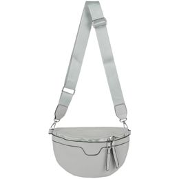 styleBREAKER Damen Umh&auml;ngetasche "Halbmond Umh&auml;ngetasche Uni", grau, 100% Polyurethan PU. Futter: 100% Polyester PES., unifarben, Taschen