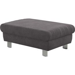 Hocker COTTA, B:100cm H:45cm T:65cm, grau, 88% POLYESTER (PES) 12% POLYAMID (PA), Wohnzimmer, Hocker, "Komaris, B: 100 cm", individuell zu kombinieren