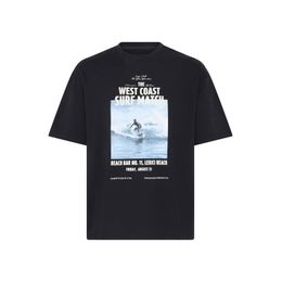 Blend Herren T-Shirt "BHKYROS GRAPHIC S/S TEE", schwarz, Gr. S, bedruckt, unifarben, Single Jersey, Obermaterial: 100% Baumwolle, Shirts, mit coolem