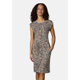 Ragwear Damen Sommerkleid "Taggien Print", bunt, Gr. XL, Material: 95% Viskose, 5% Elasthan, Kleider, Leichtes, bequemes Midikleid mit Muster