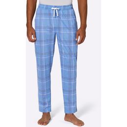 w&auml;schepur W&Auml;SCHEPUR Herren Schlafanzug, Gr. 56, blau, 100% Baumwolle, Homewear-Sets