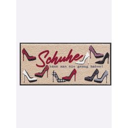 Salonloewe Fu&szlig;matte, Braun, Gr. 35x75 cm - rechteckig, Fu&szlig;matten, Material: Polyamid. R&uuml;ckseite: Gummi