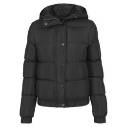 Urban Classics Damen Winterjacke "Urban Classics Damen Ladies Hooded Puffer Jacket", schwarz, Gr. M, unifarben, 100% Polyester, Jacken