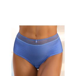 Damen Panty, NUANCE BY LASCANA, Gr. 36, blau, Microtouch, Obermaterial: 85% Polyamid, 15% Elasthan, Unterhosen, mit feiner Zierschleife und