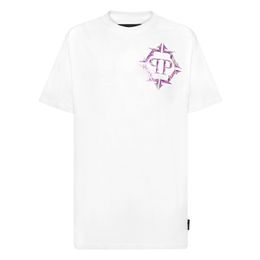 Philipp Plein Herren T-Shirt "Chrome", wei&szlig;, Gr. XL, Obermaterial: 100% Baumwolle, Shirts
