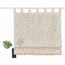 Raffrollo OTTO HOME, B:45cm H:140cm, beige, Voile, Obermaterial: 100% Polyester, K&uuml;che, Raffrollos, "Tanaro", halbtransparent, Voile, Polyester,