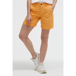 SOCCX Damen Shorts, orange, Gr. XS, unifarben, Web, Material: 100% Baumwolle, Hosen, mit Turn-Up-Saum