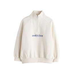 next Sweatshirt M&auml;dchen Gr&ouml;&szlig;e 146 creme / ultramarinblau