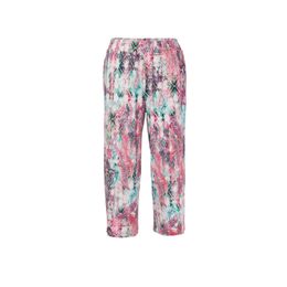 GOLDNER Damen 2-in-1-Hose "Kurzgr&ouml;&szlig;e Attraktive Druckhose Louisa mit weichem Fall", bunt, Gr. 25, Obermaterial: 96% Viskose CV. 4% Elasthan EL.,