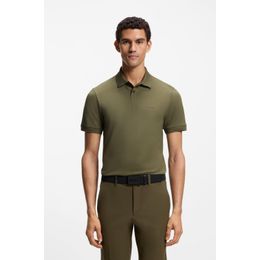 BOSS Green Herren Poloshirt "Paul Slim Fit Stretch-Baumwoll-Pique", gr&uuml;n, Gr. M, Jersey, Obermaterial: 92% Baumwolle, 8% Elasthan, Shirts, mit