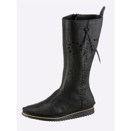 Andrea Conti Damen Stiefel, Gr. 37, schwarz, Leder, Rindsleder, Schuhe