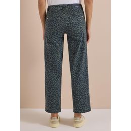 Cecil Damen Loose-fit-Jeans, gr&uuml;n, Gr. 33, Jeans, 81% Baumwolle, 17% Polyester, 2% Elasthan, Jeans, mit Leo-Muster