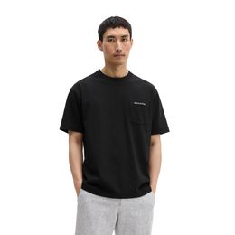 Marc O'Polo MARC O'POLO Herren T-Shirt "aus schwerem Bio-Baumwoll-Jersey", schwarz, Basic, Gr. L, unifarben, Obermaterial: 100% Baumwolle, Shirts