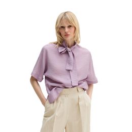 Marc O'Polo MARC O'POLO Damen Kurzarmbluse "aus Viskose-Mix", lila, Gr. 32, unifarben, Obermaterial: 83% Viskose, 17% Polyamid, Blusen