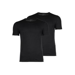 Emporio Armani Herren T-Shirt "T-Shirt ESSENTIAL LOGOLABEL 2er Pack", schwarz, Gr. XL, Obermaterial: 95% Baumwolle CO. 5% Elasthan EL., Shirts