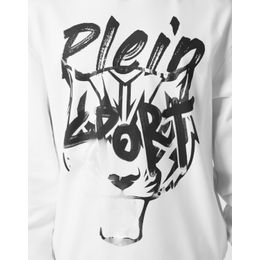 Plein Sport Herren Sweatshirt "Kapuzen-Sweatshirt", wei&szlig;, Gr. 4XL, Obermaterial: 13% Polyester, 87% Baumwolle, Sweatshirts