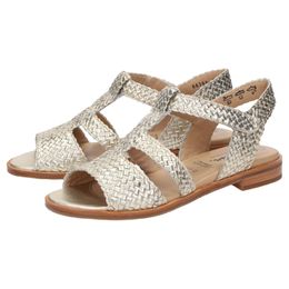 Sioux Damen Sandale "Cosinda-702", Gr. 38, gelb, Obermaterial: 100% Ziegenleder goatskin. 100% Gummi rubber., Schuhe