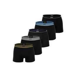 BOSS Herren Boxershorts "Boxershort Trunk 5P Essential 5er Pack", Gr. M, schwarz, Obermaterial: 95% Baumwolle CO. 5% Elasthan EL., Unterhosen