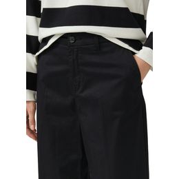 s.Oliver Damen Stoffhose, schwarz, Gr. 36, unifarben, Web, Obermaterial: 98% Baumwolle, 2% Elasthan, Hosen, mit weitem Bein und Bundfalte