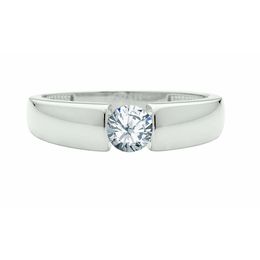 Adelia&acute;s ADELIA ́S Damen Solit&auml;rring "Solit&auml;rring 333 Wei&szlig;gold ( 8K ) mit Zirkonia", 56, Gold, silber, Gold, Fingerringe, Goldring Diamant
